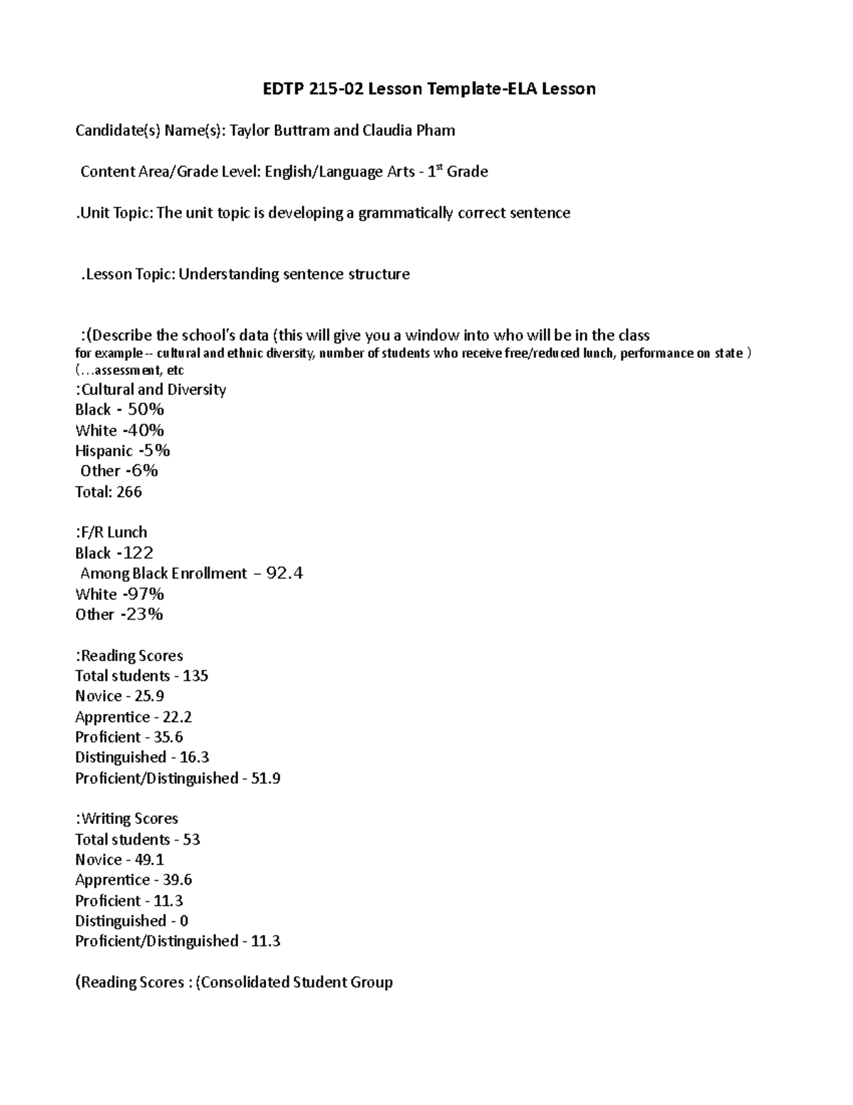 Lesson.Plan.Template ELA EDTP215-02 Fall20 2 - EDTP 215-02 Lesson ...