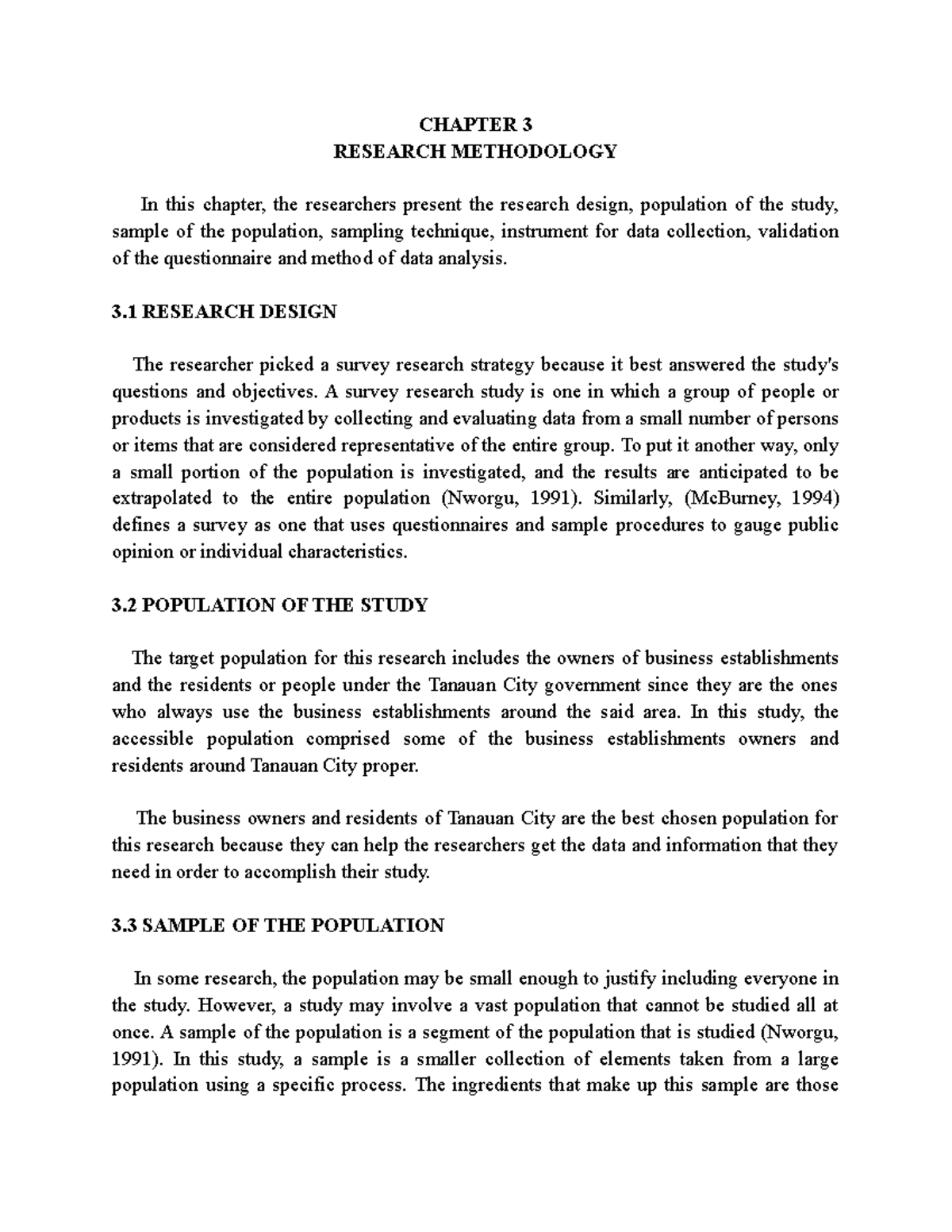 Chapter 3 research eedit ko pa - CHAPTER 3 RESEARCH METHODOLOGY In this ...