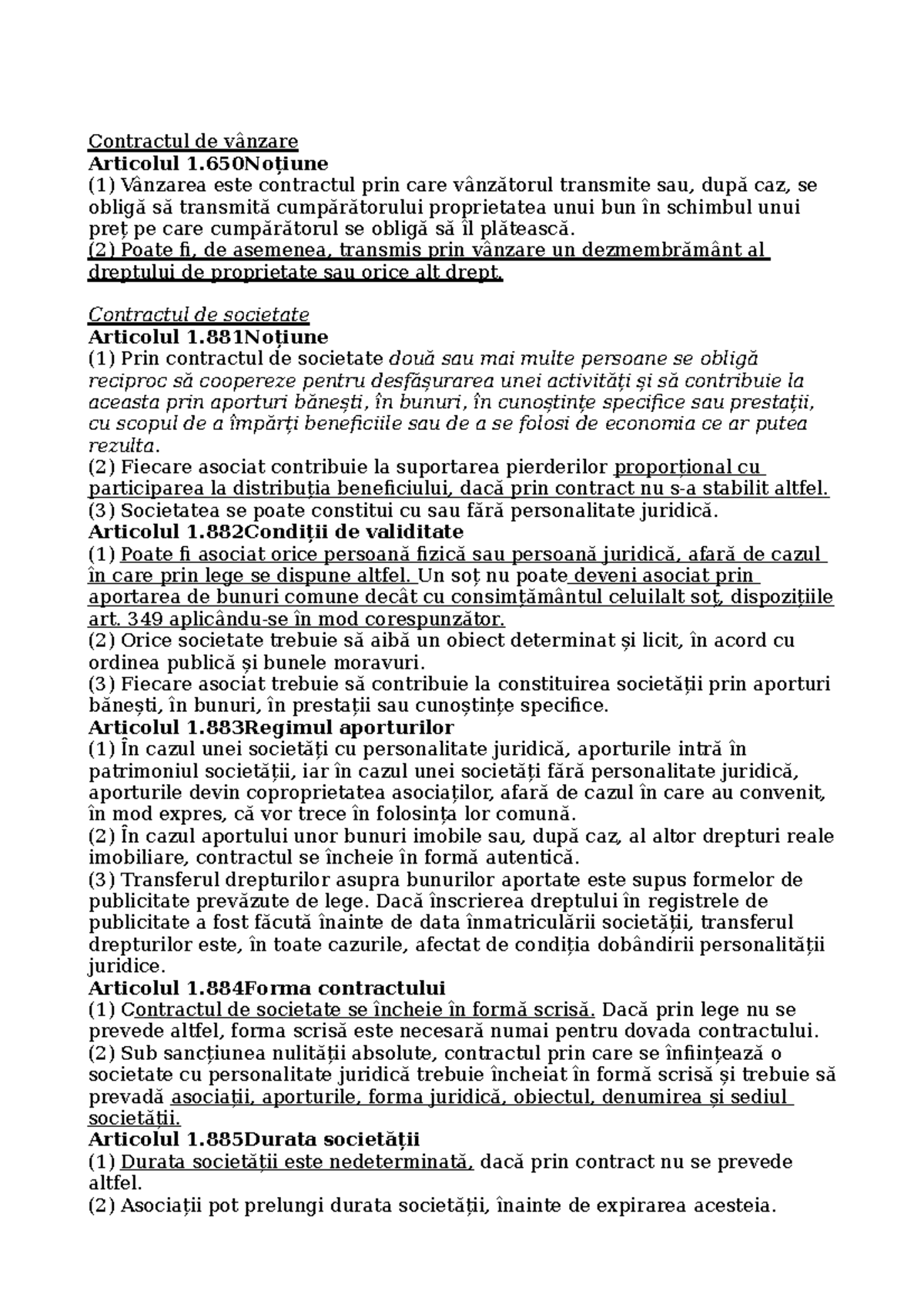 Contracte - definitii - Contractul de vânzare, contractul de societate ...