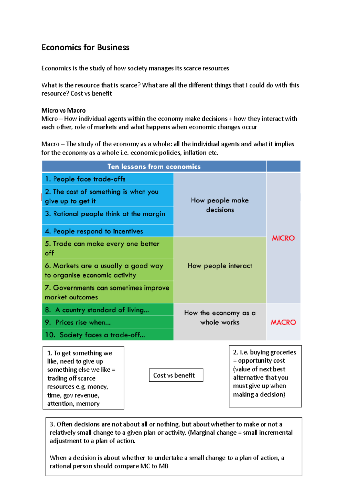 Economics for Business - Economics for Business Economics is the study ...