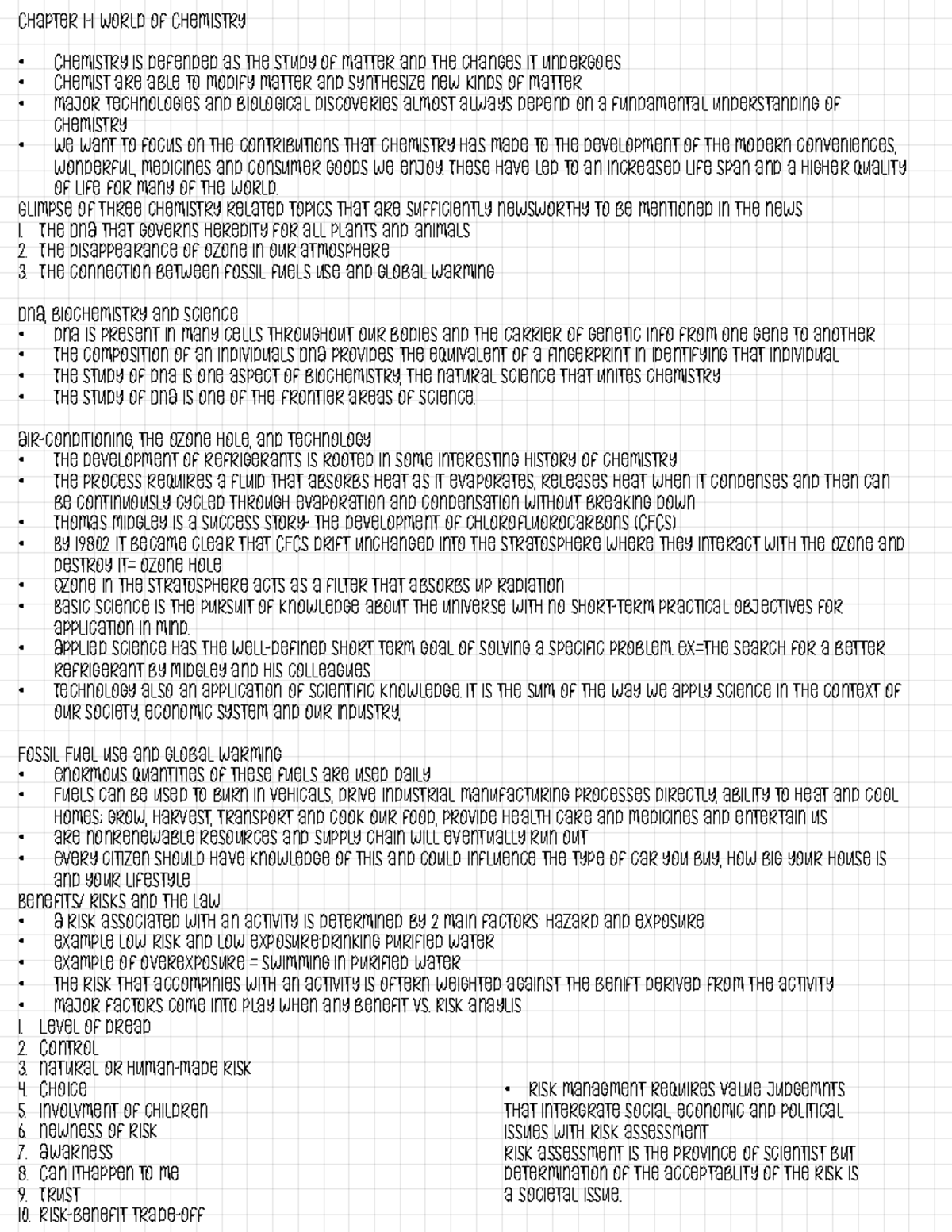 Chemistry 101 - Notes from chapter 1 - Chapter 1-1 World of Chemistry ...