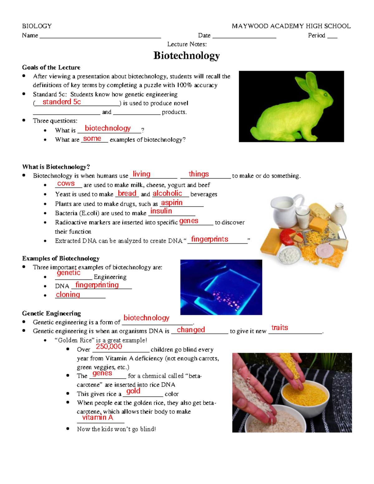 Biology Biotechnology: An Biology Lecture, Genetic Engineering, DNA ...