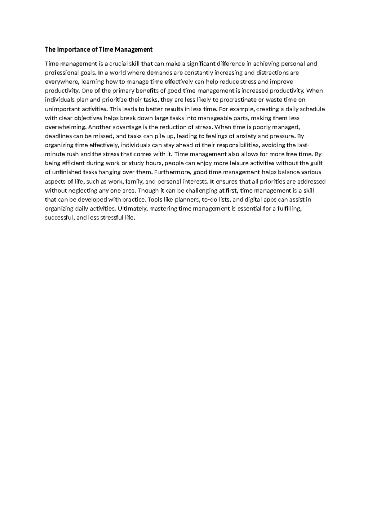 Essay - English for Critical Academic Reading (ELC501) - The Importance ...