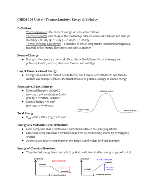 CHEM 104- unit 4 - turnpenny notes for final - Unit 4- Solutions ...