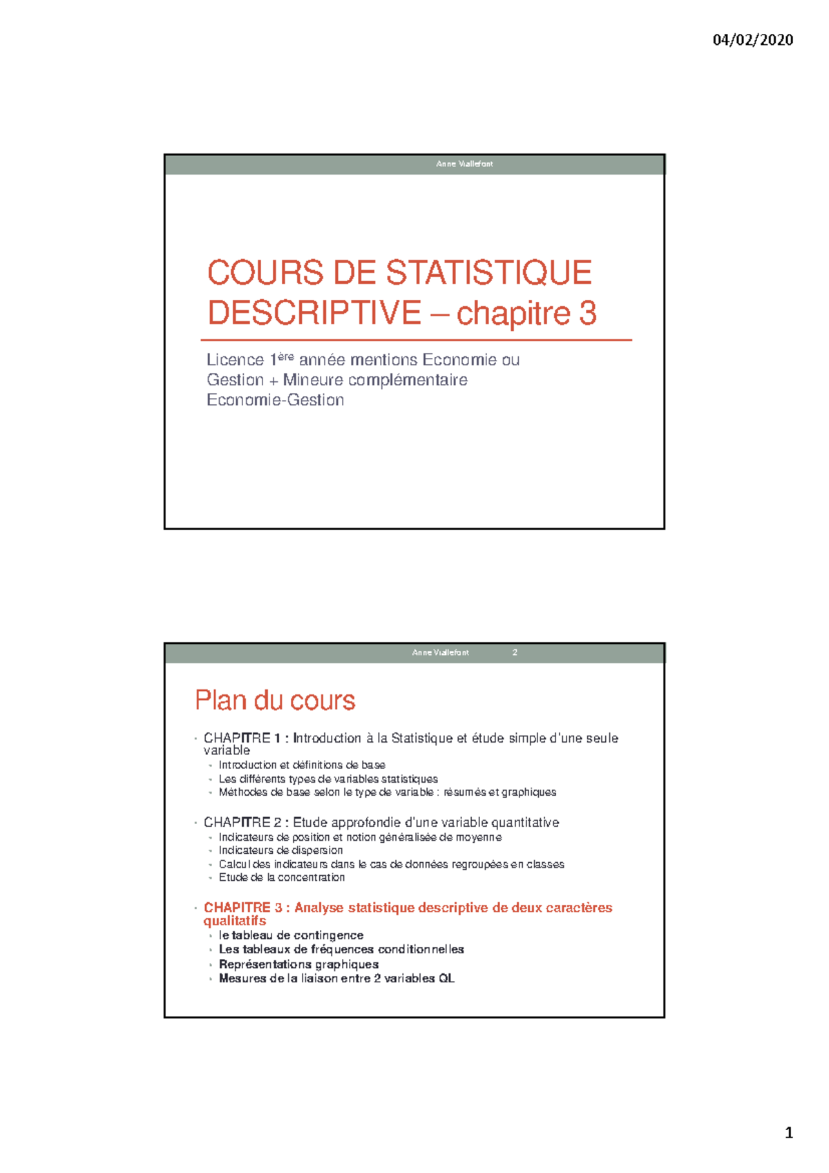 Cours de Statistique Desc chap3 2021 - COURS DE STATISTIQUE DESCRIPTIVE ...