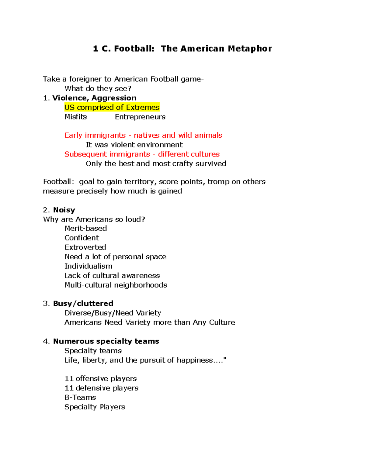 1 C Football American Metaphor-1 - 1 C. Football: The American Metaphor ...