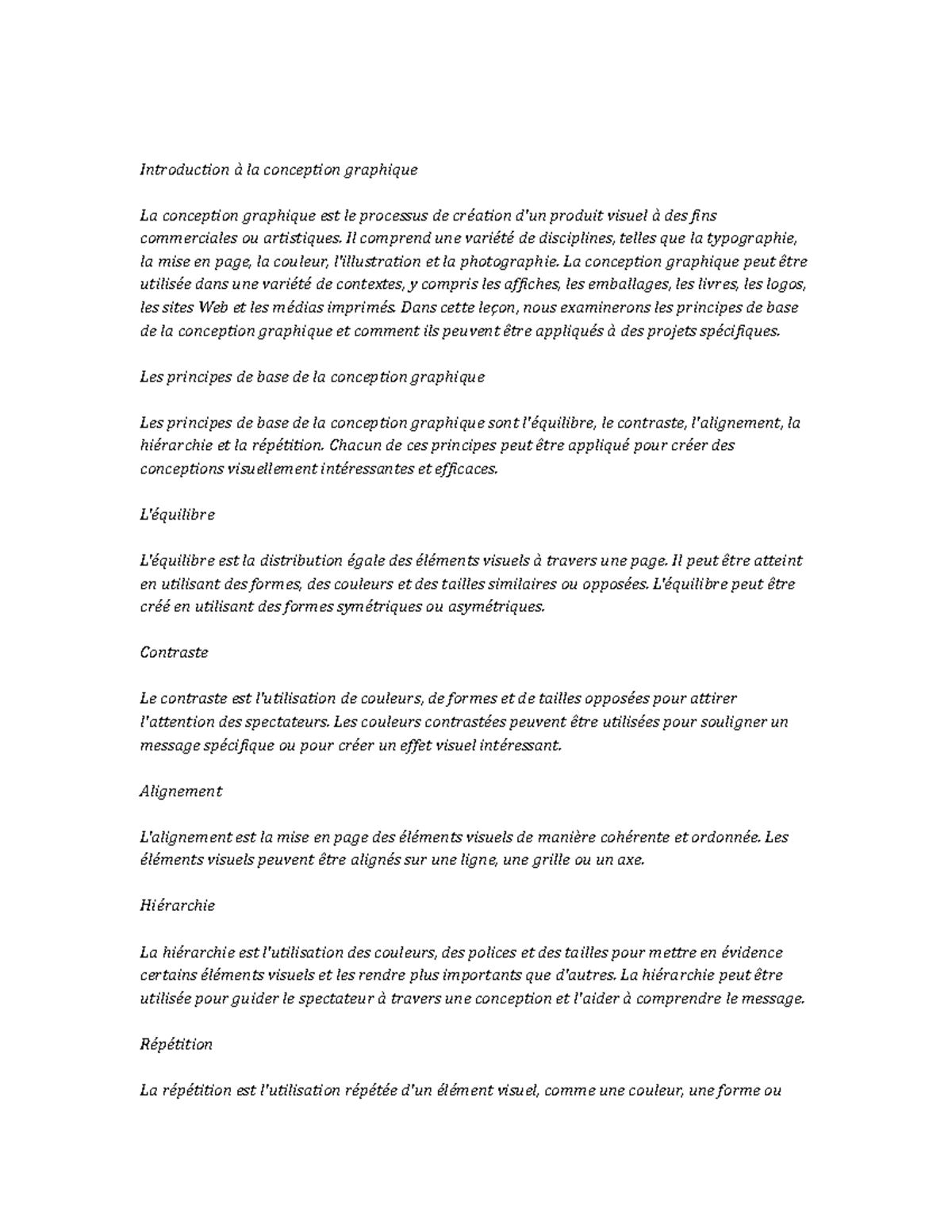 Graphic Design Study Notes - Introduction à la conception graphique La ...