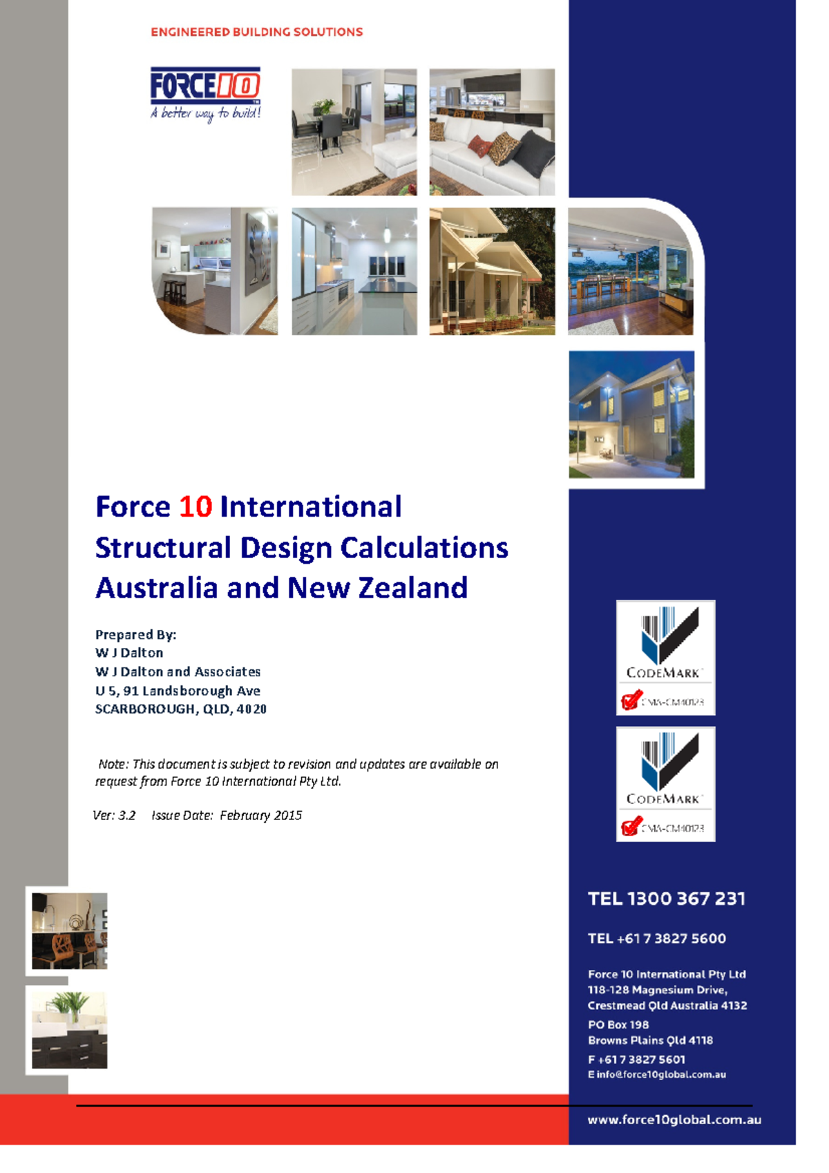 F10 05 Structural Design Calculations Manual VER 3 - Force 10 ...