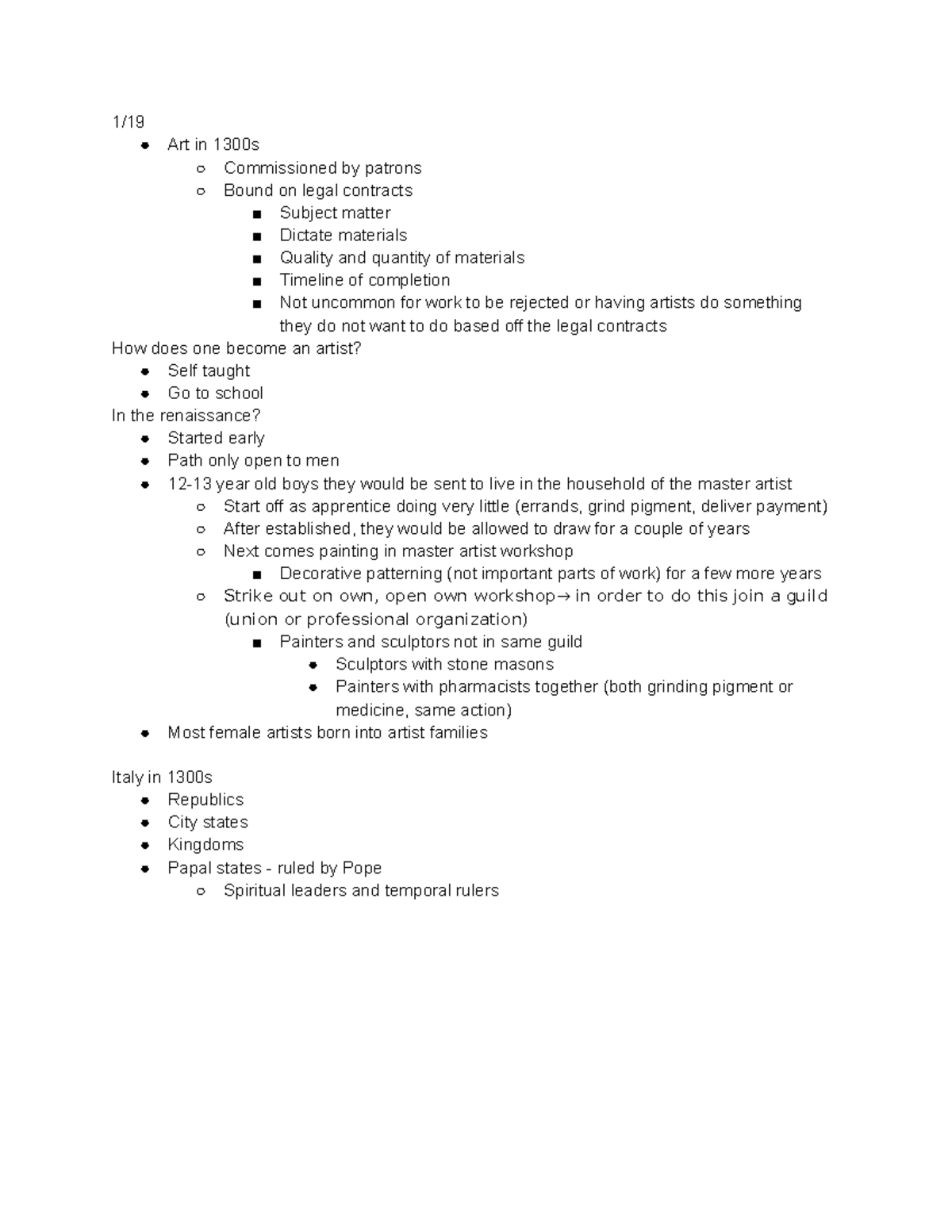 class-notes-mini-test-1-1-art-in-1300s-commissioned-by-patrons-bound