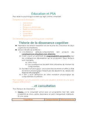 Le psychologue et la psychologie - .. donc plus on prend de l ...