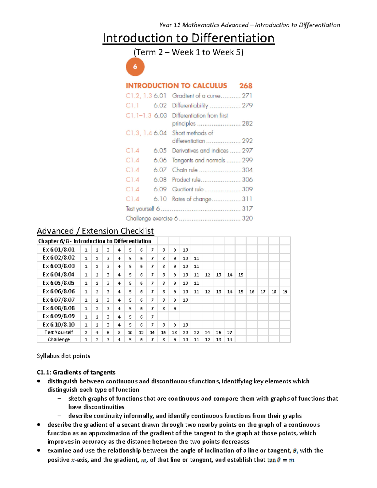 Lesson 1 - Gradient of a Curve - Introduction to Differentiation (Term ...