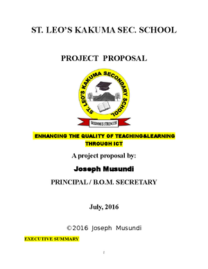 Perimeter Fencing Proposal - ST. LEO’S KAKUMA SEC. SCHOOL PROJECT ...