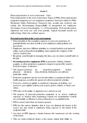 ISE CHAP5 - ISE MODULE 5 NOTES - MODULE 5 HAZARD IDENTIFICATION AND ...