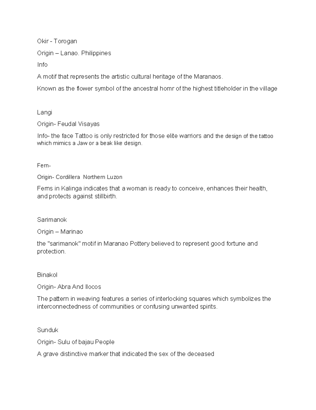 Ornaments info - Okir - Torogan Origin – Lanao. Philippines Info A ...