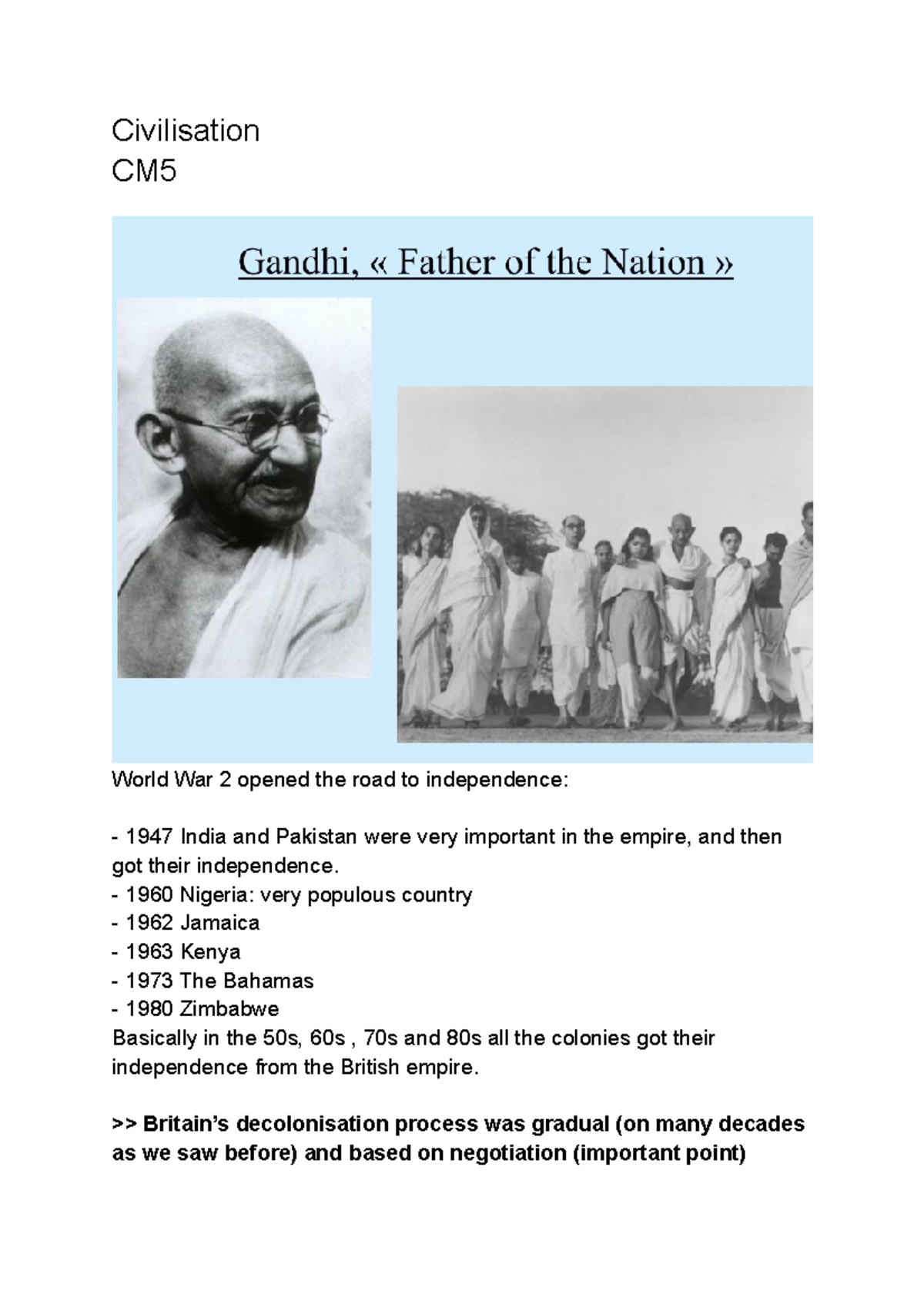 Civilisation CM5 - Civilisation UK S1 - URCA - Studocu