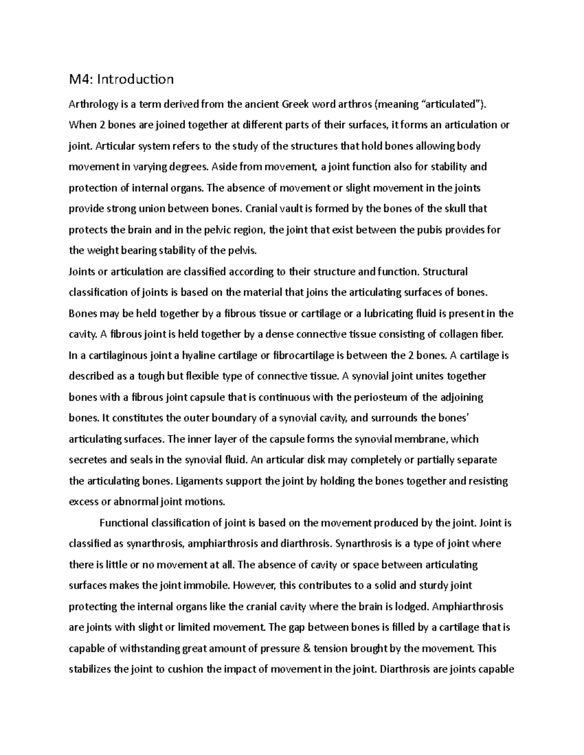 The Articular System: Introduction, Cartilaginous Joints and ...