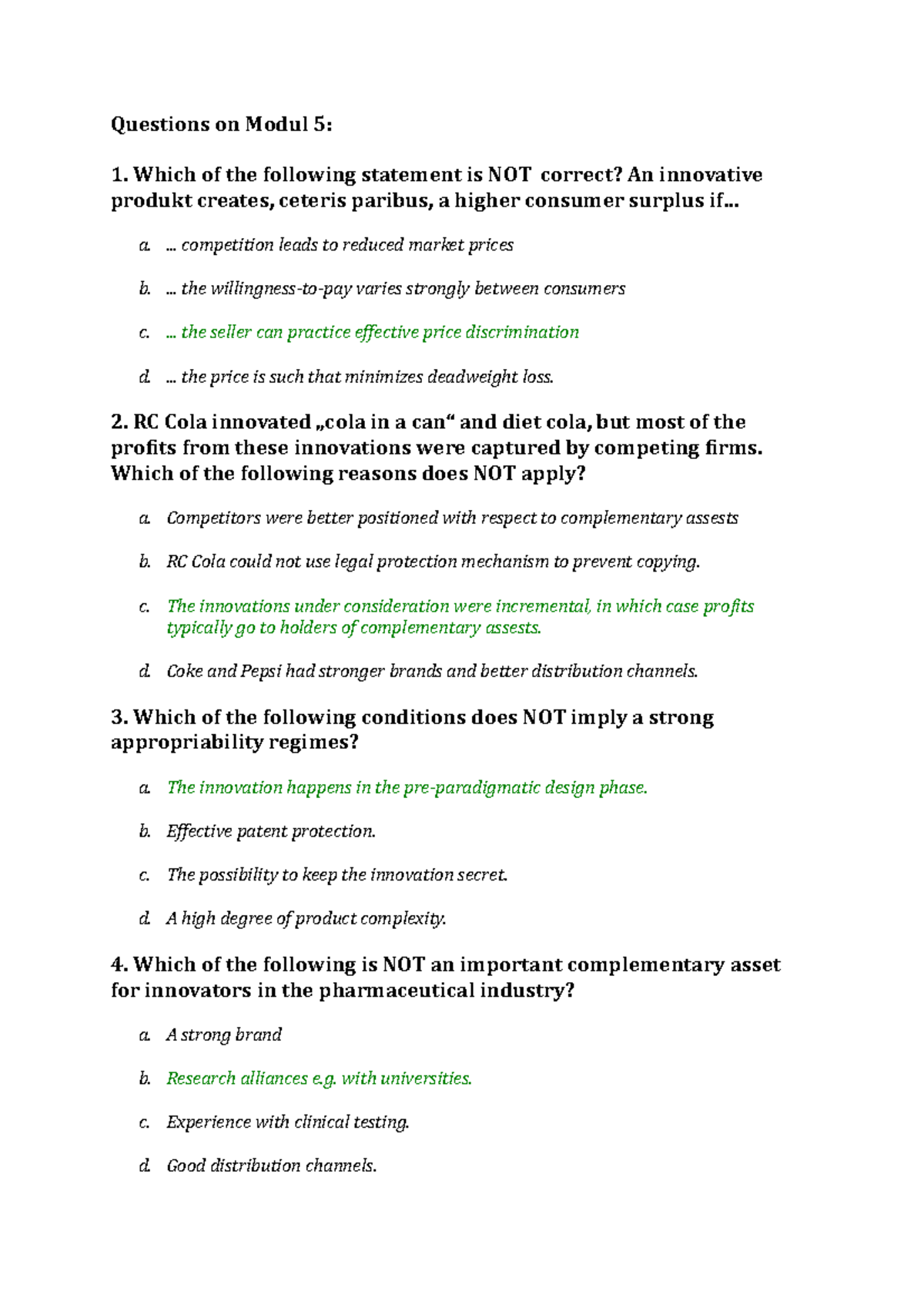 TED Questions - Questions on Modul 5: 1. Which of the following ...