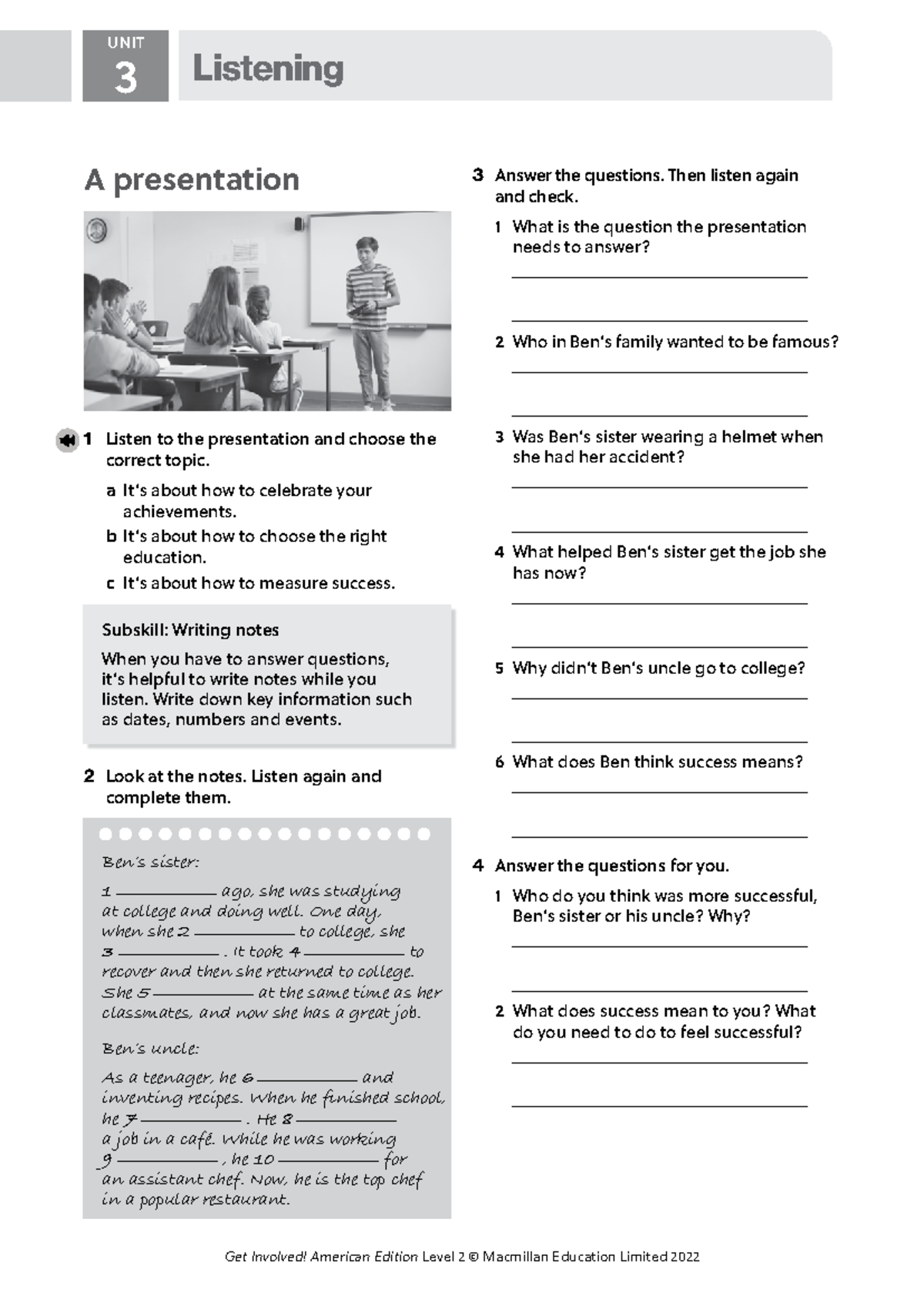 9781380065056 Listening U3 - Get Involved! American Edition Level 2 ...