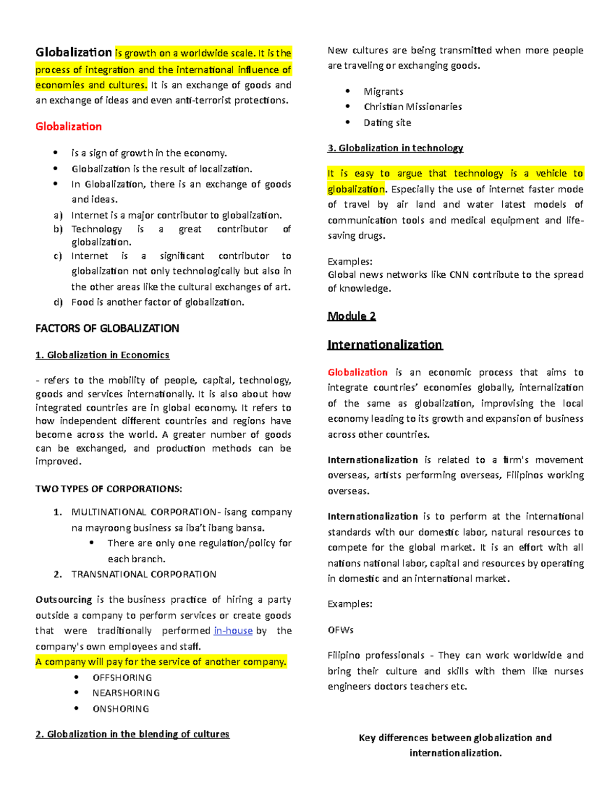 Globalization, Weternization, Liberalization, Internationalisation ...