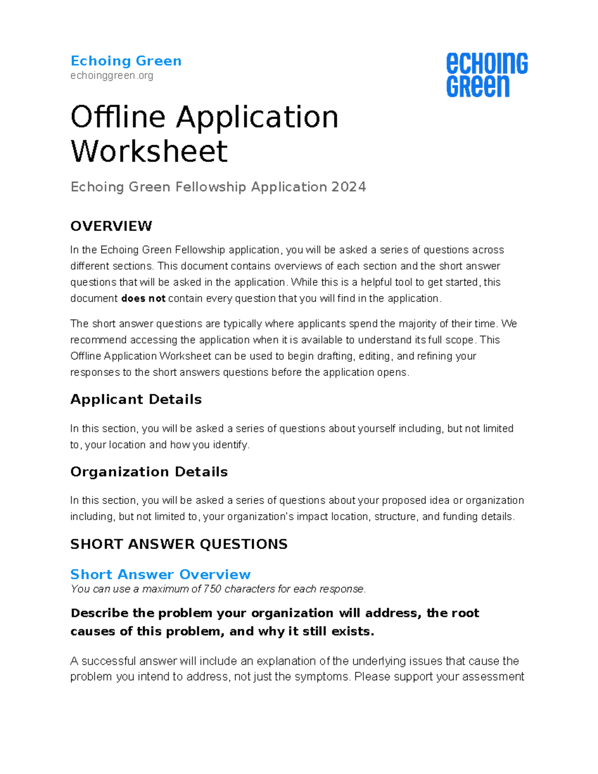 1 Echoing-Green-Fellowship-Worksheet - Echoing Green echoinggreen ...