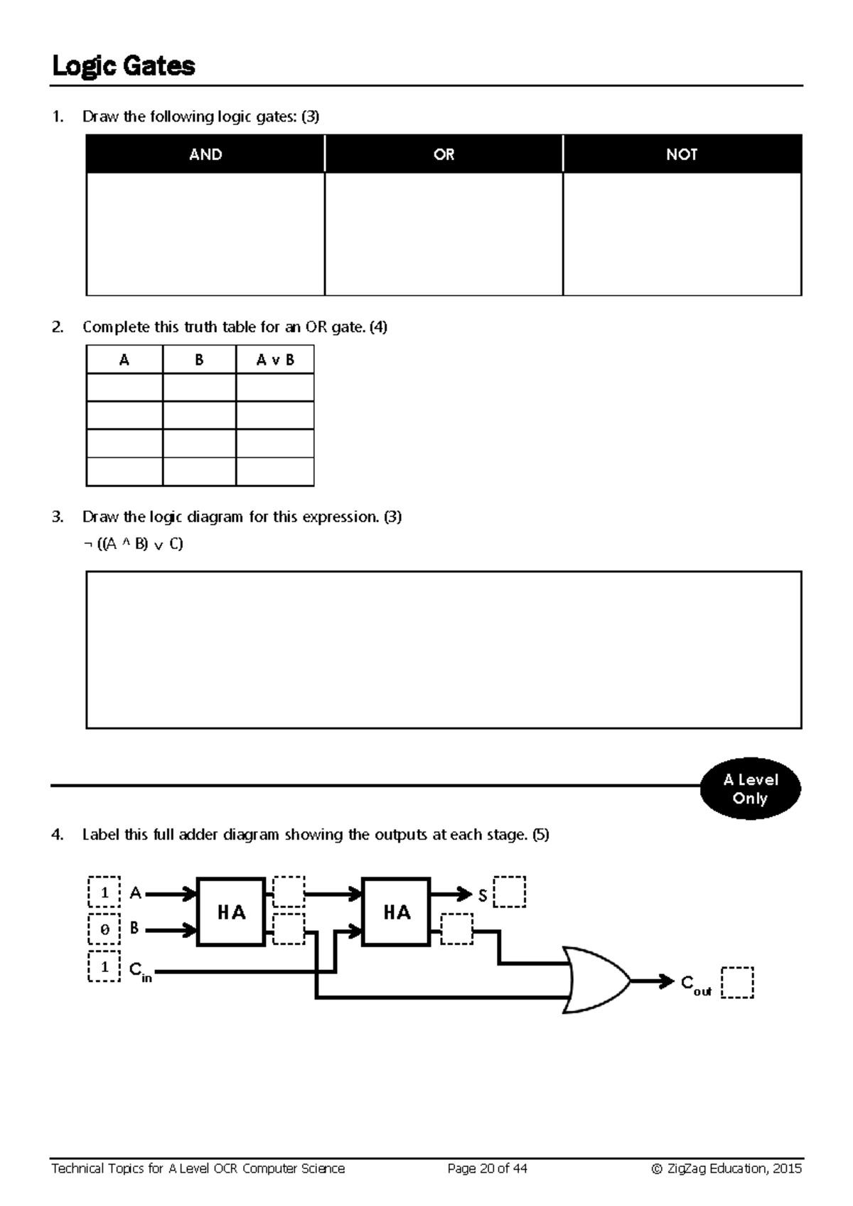 15-Logic Gates - Computer Science - Technical Topics for A Level OCR ...