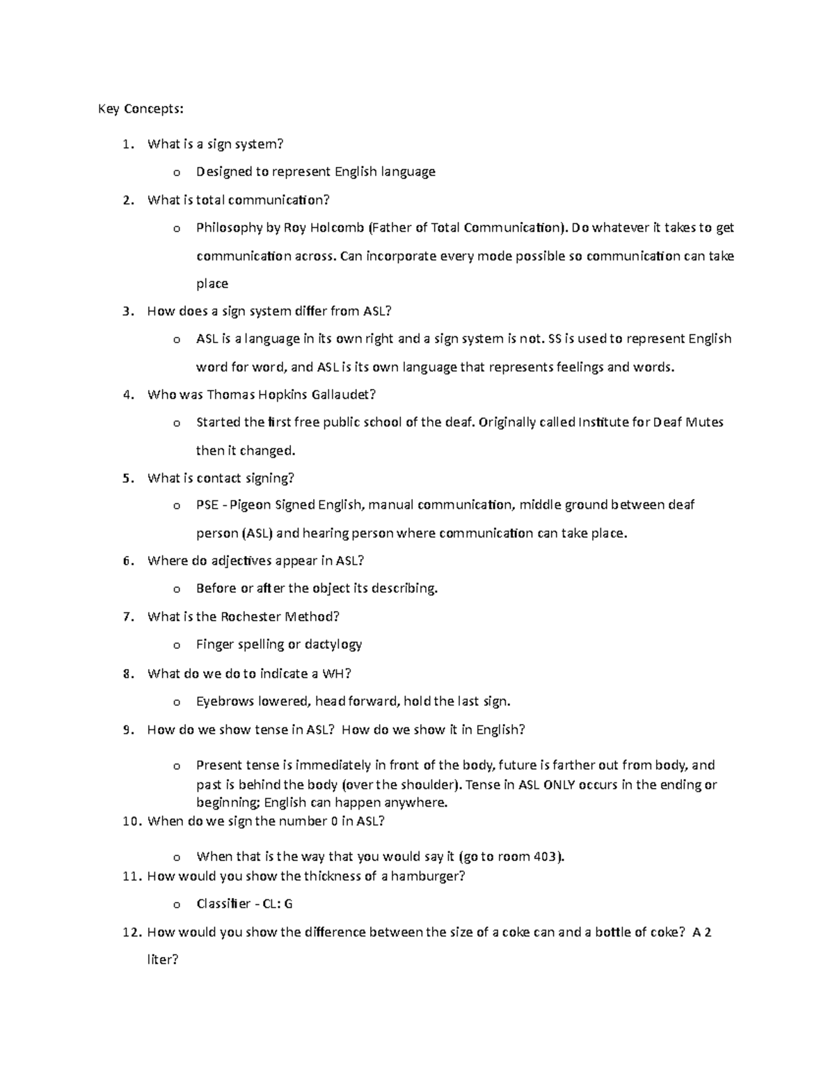 Final Review - Lecture notes 1-15 - Key Concepts: What is a sign system ...