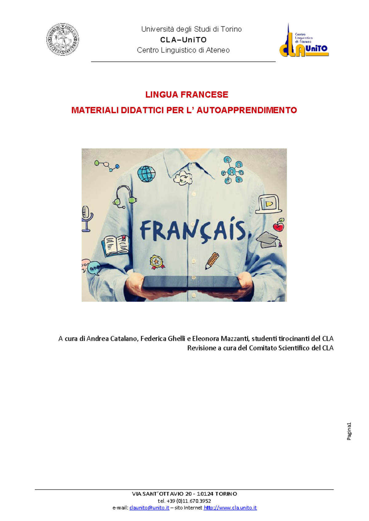 Def autoapprendimento francese - Pagina 1 CLA–UniTO Centro Linguistico ...