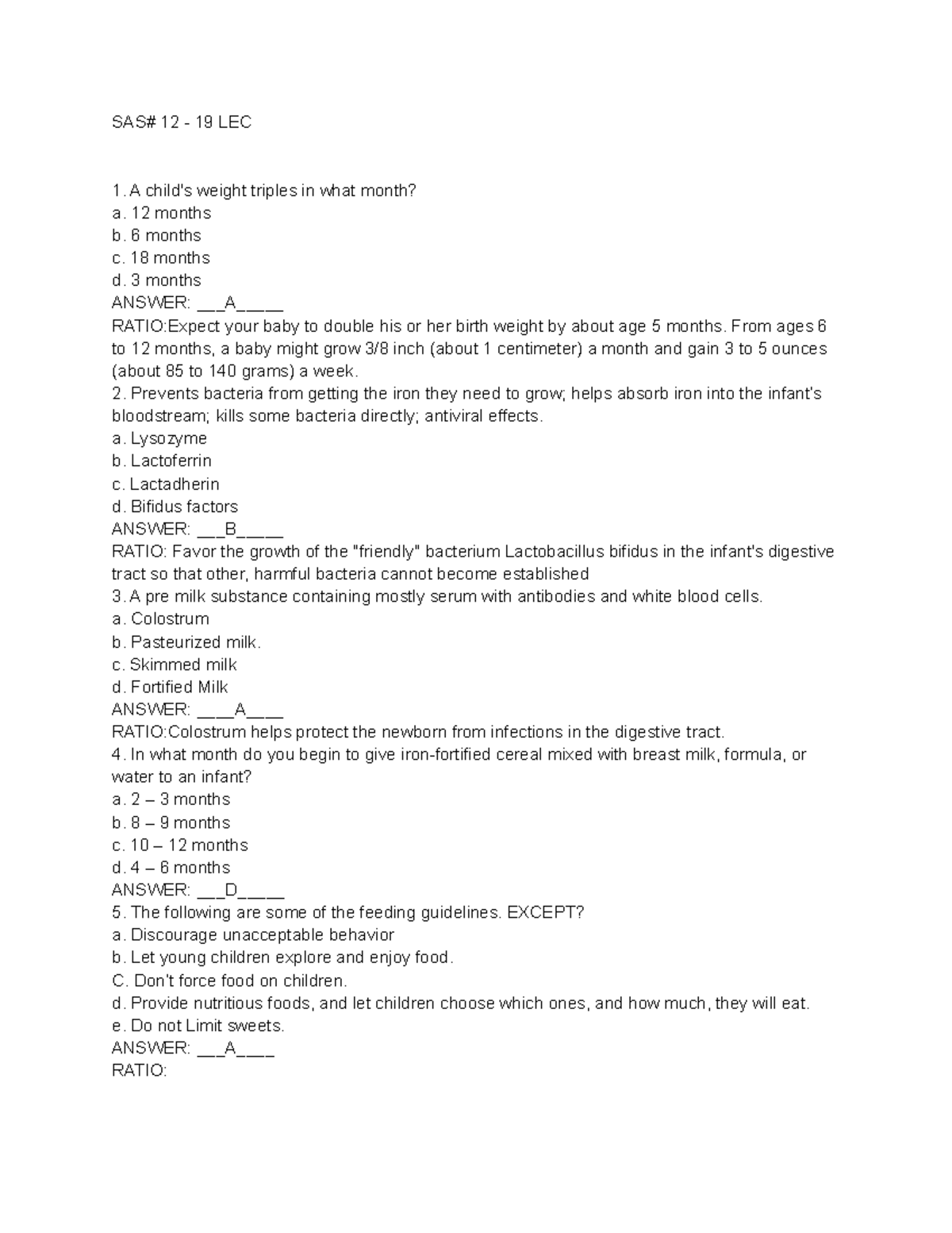 SAS# 12 - 19 LEC - source - SAS# 12 - 19 LEC A child's weight triples ...