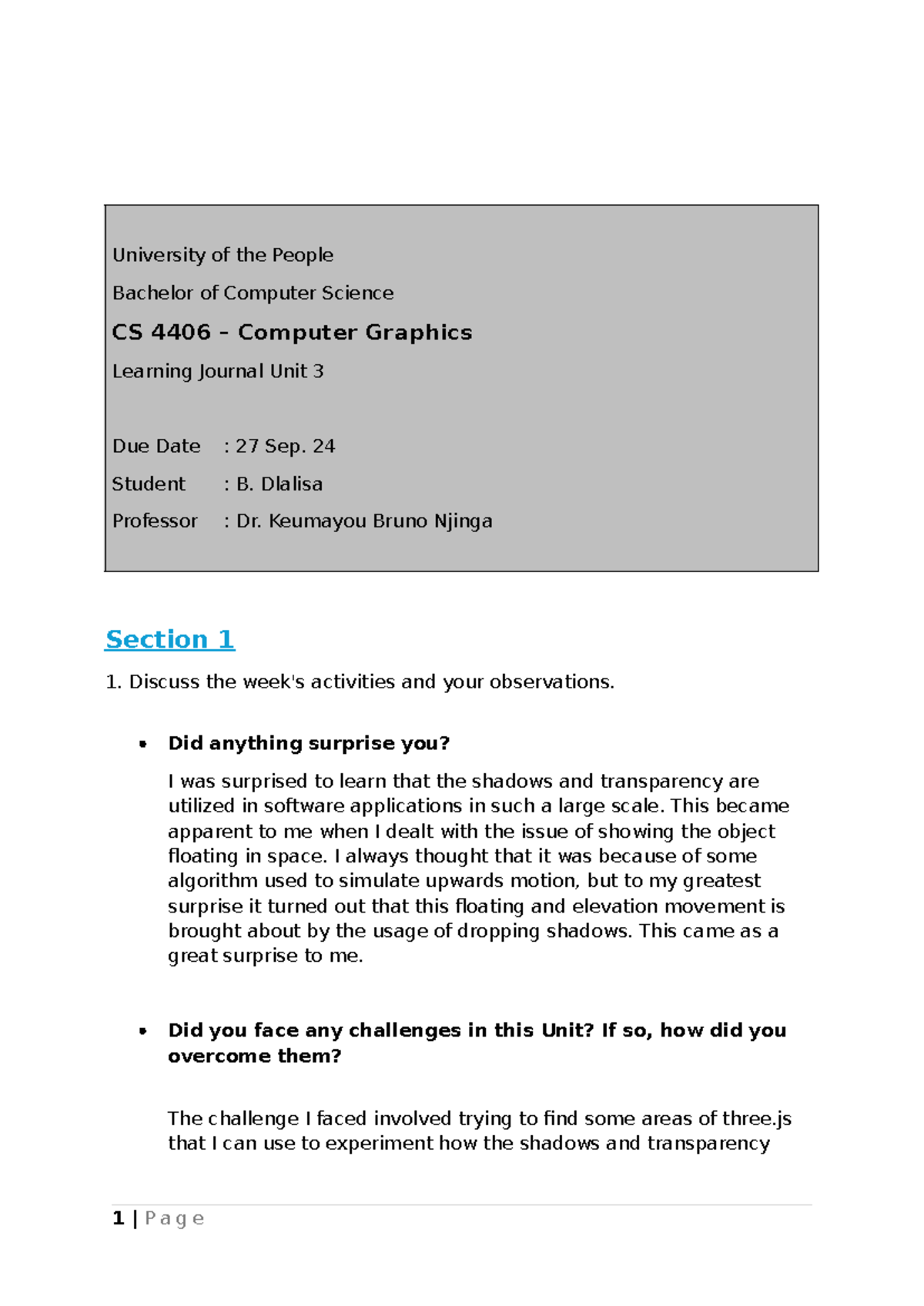 CS4406 LJU3 - Computer networking - University of the People Bachelor ...