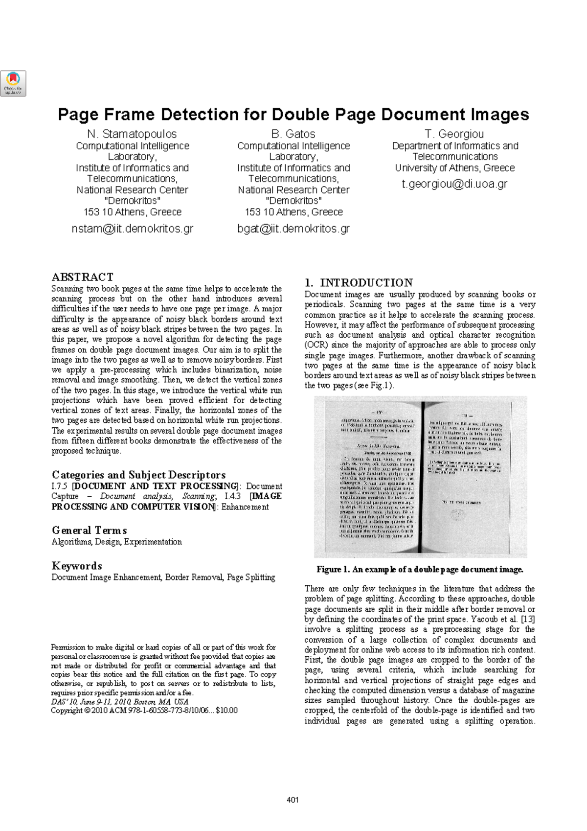 1815330 - Page Frame Detection for Double Page Document Images N ...