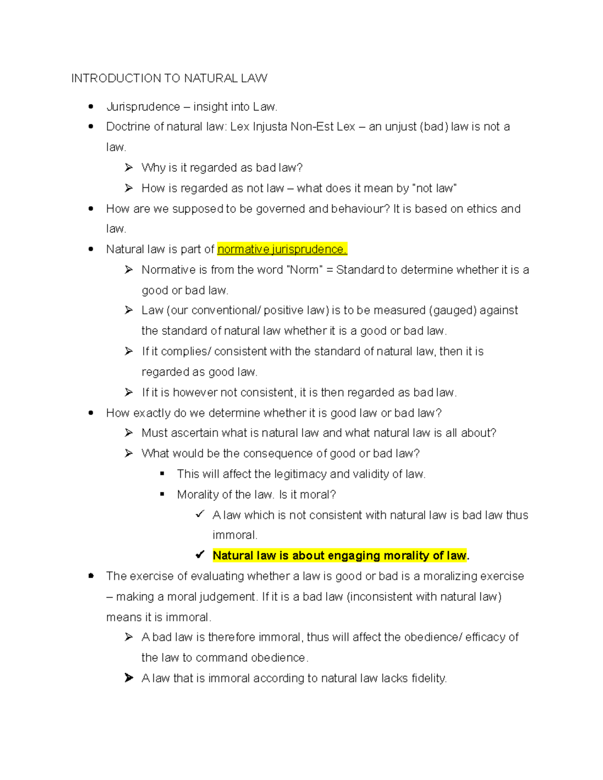Natural Law (NL) - INTRODUCTION TO NATURAL LAW Jurisprudence – insight ...