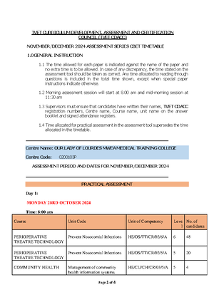 Maintain Operation Theatre Instruments and Apparatus - Observation ...