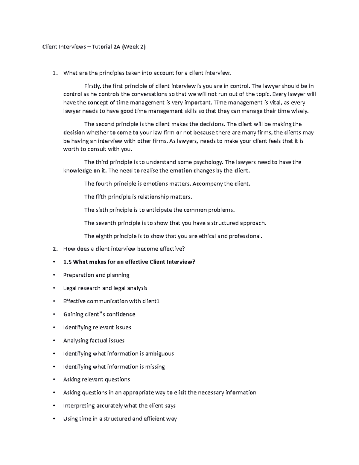 T3A and T3B - Client Interviews - Client Interviews – Tutorial 2A (Week ...