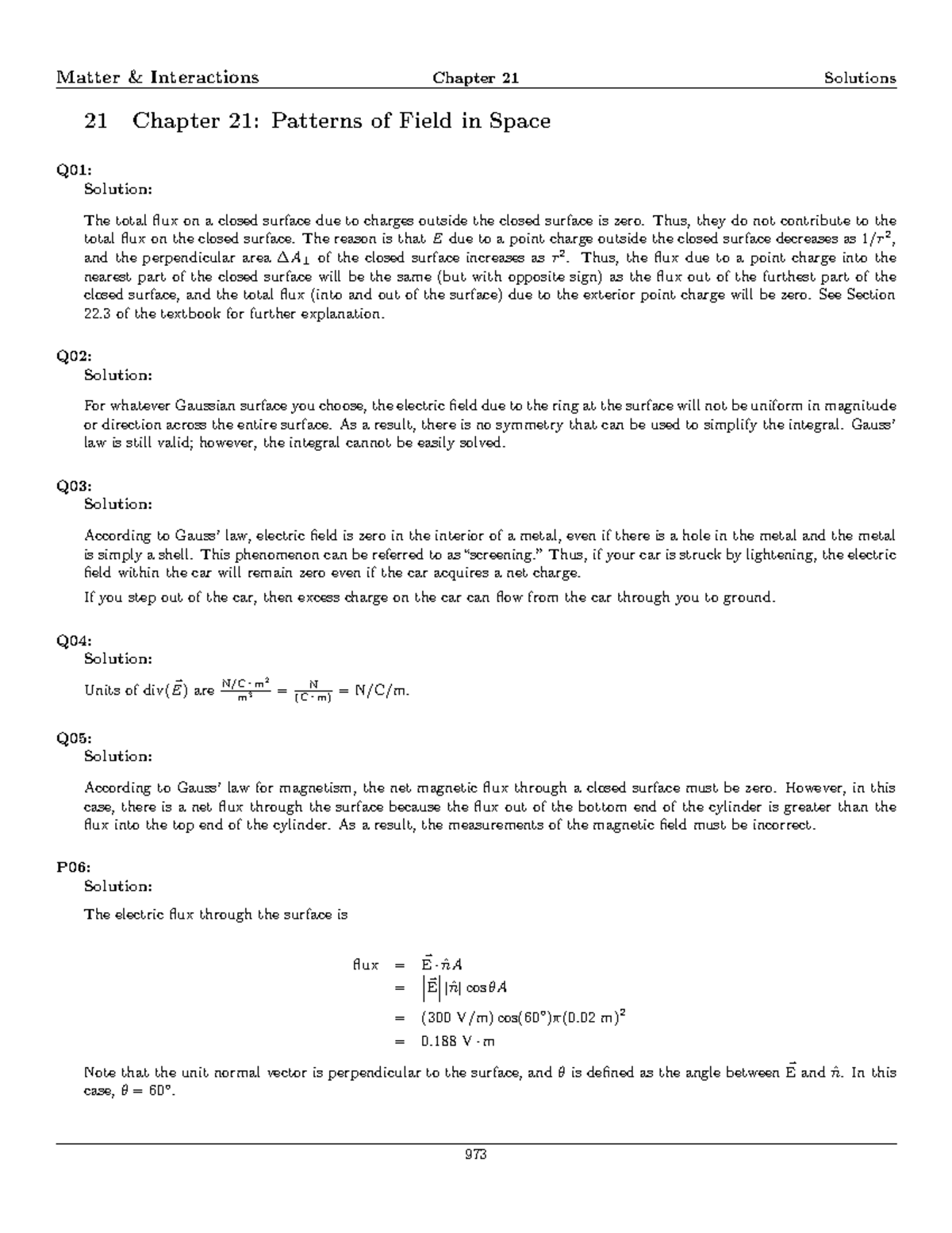 Ch21 Textbook solutions - 21 Chapter 21: Patterns of Field in Space Q01 ...