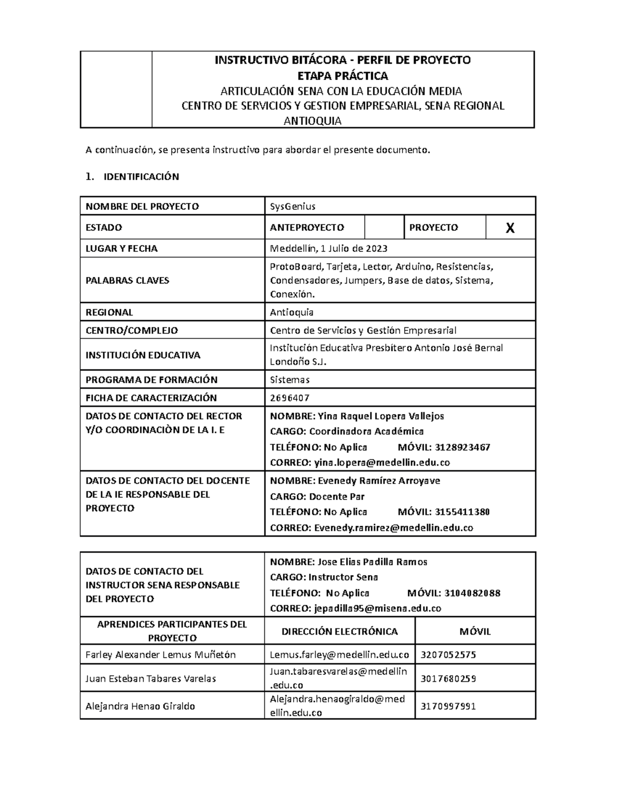 Documentación 3 - ETAPA PRÁCTICA ARTICULACIÓN SENA CON LA EDUCACIÓN MEDIA CENTRO DE SERVICIOS Y ...