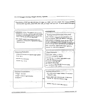 Active Learning Template Nursing Skill: Blood Glucose Monitoring for ...