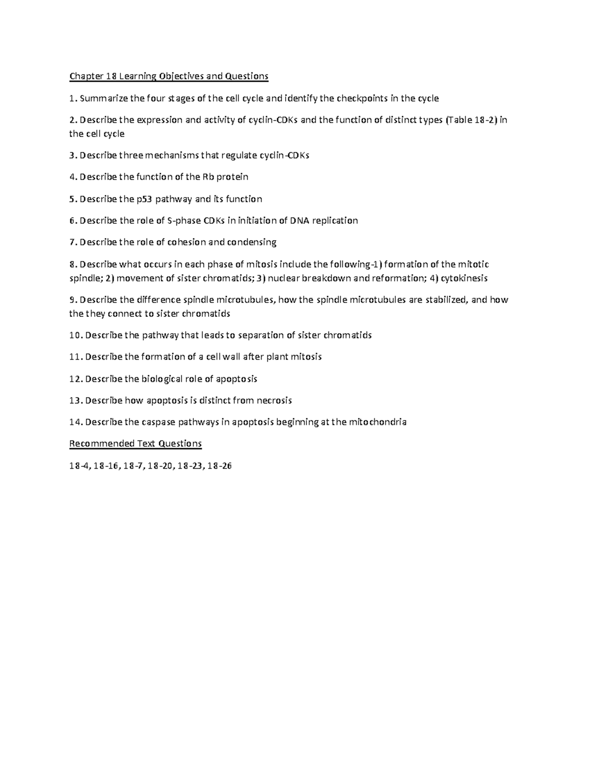 Chapter 18- Learning Objectives and Questions - BP 723 - Harvard - Studocu