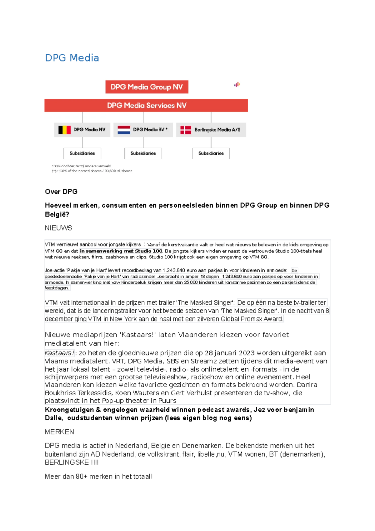 DPG Media examenstof - samenvatting site DPG - DPG Media Over DPG ...