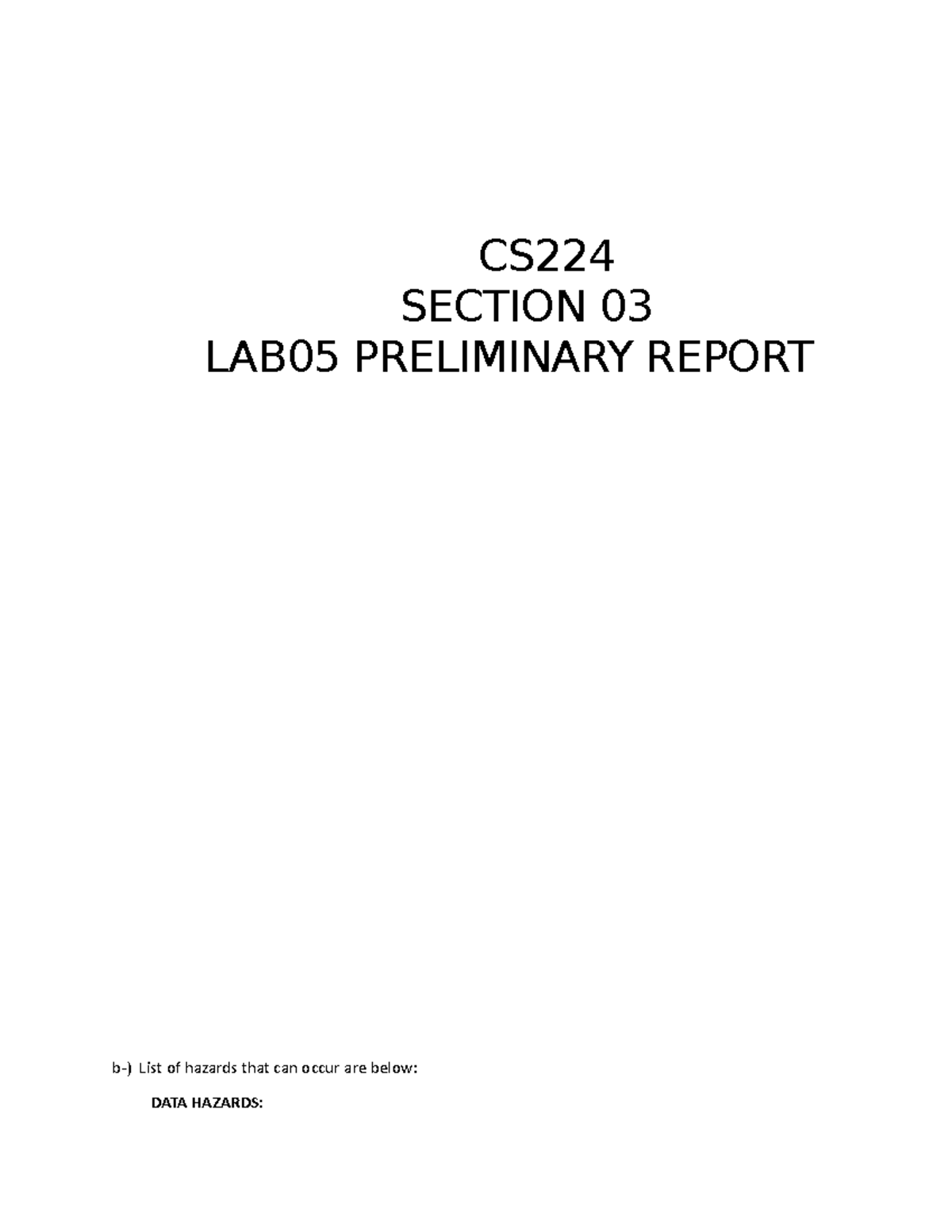 Preliminary - Implementing MIPS with pipeline with data hazards . - CS ...