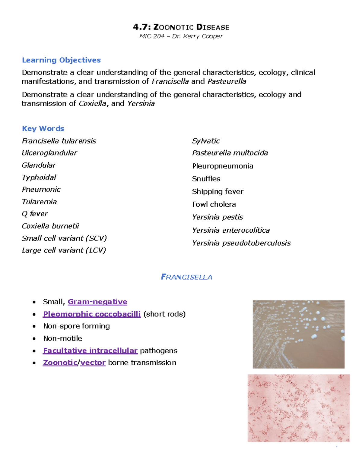 MIC 204- 4.7 Zoonotic Disease - 4 Zoonotic Disease | 1 4: ZOONOTIC ...