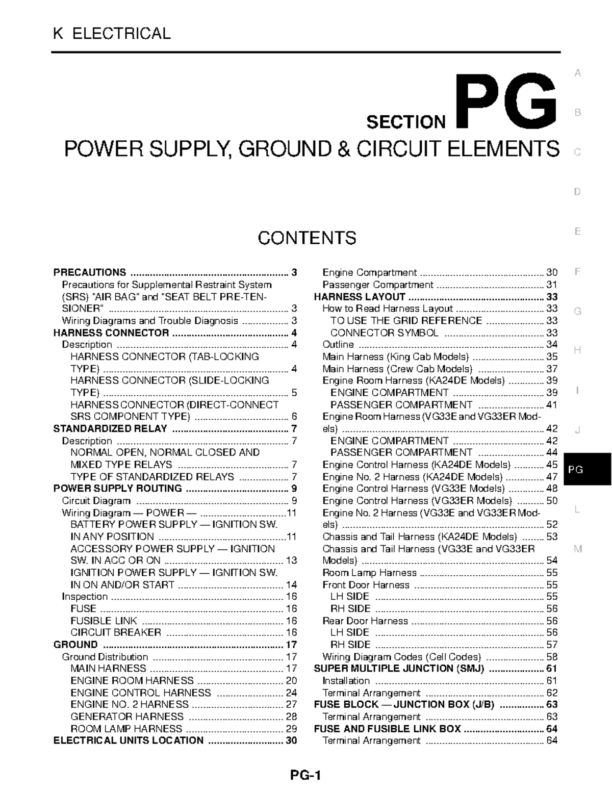 PG - plan - POWER SUPPLY, GROUND & CIRCUIT ELEMENTS K ELECTRICAL ...