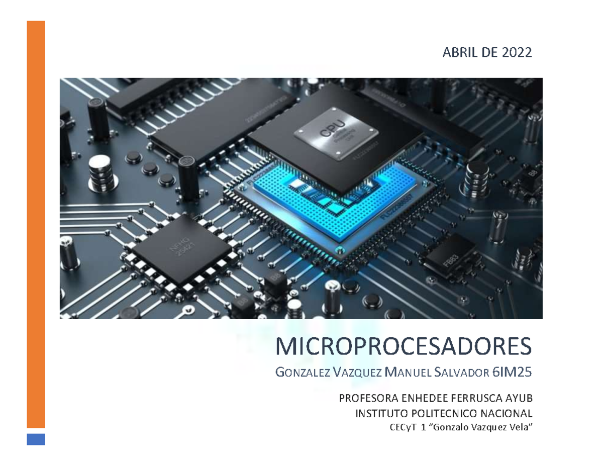 Actividadde microprocesadores - MICROPROCESADORES GONZALEZ VAZQUEZ ...
