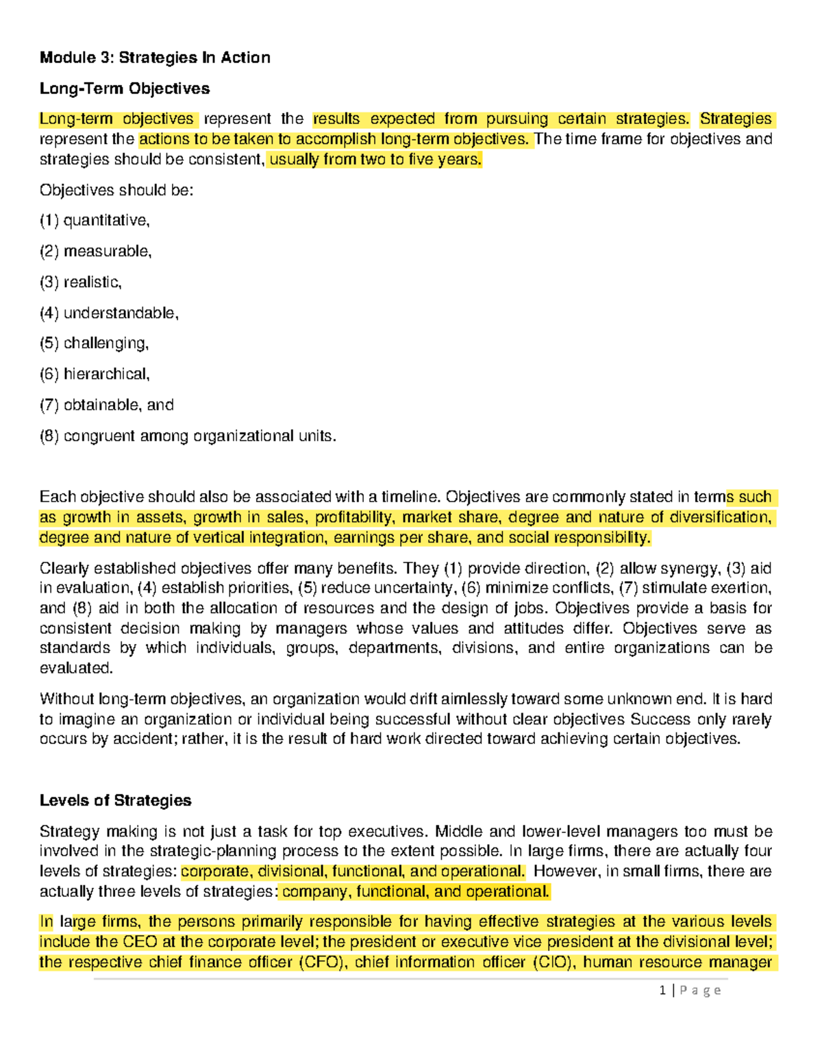 Module-3 - Learning Material for Strategies in Action - Module 3 ...