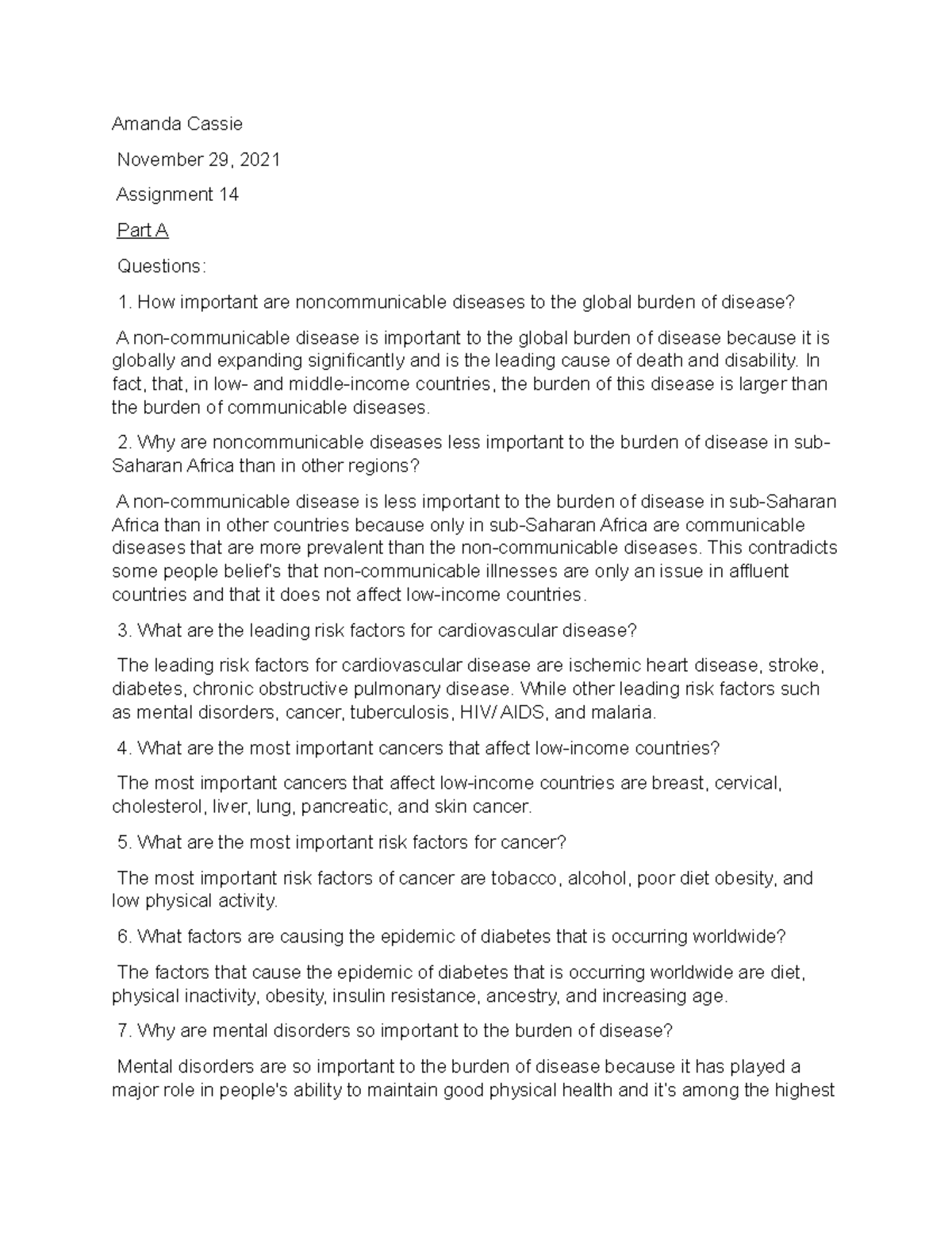 Document 28 - Worksheet 1 - Amanda Cassie November 29, 2021 Assignment ...