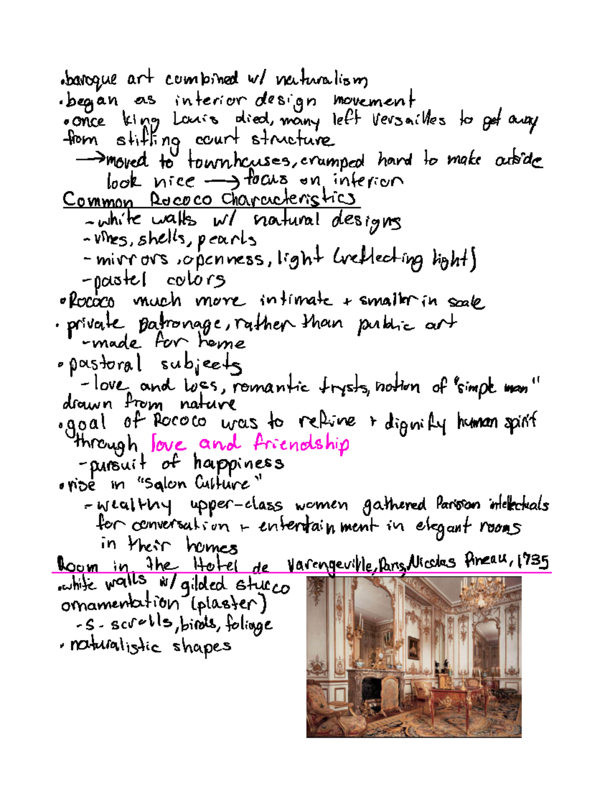 Rococo - lecture notes for Prof Durantas - ####### baroque art combined ...