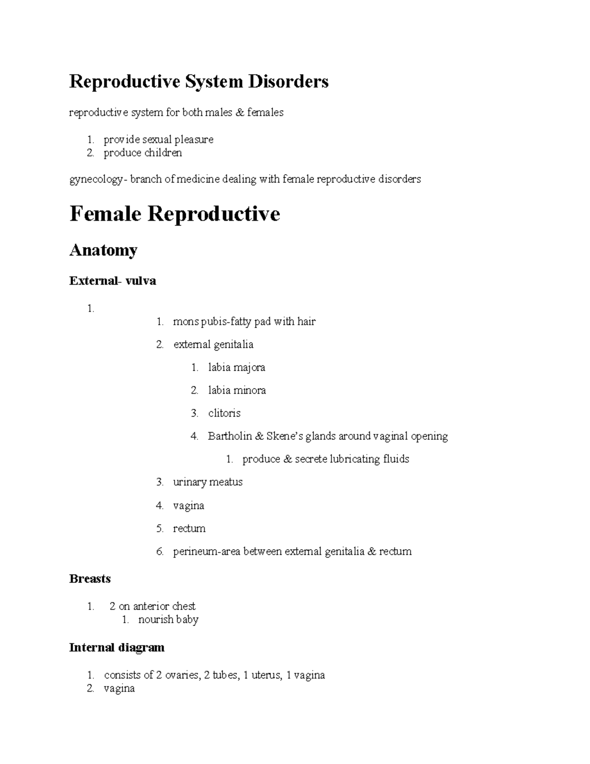 Reproductive System Disorders - Reproductive System Disorders ...