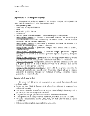 Curs 01 Managementul proiectelor - Curs 1 Introducere în Managementul Proiectelor (MP) “Succesul ...