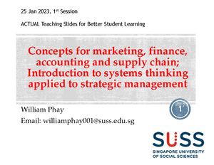 SST301 - Original Class 1 pdf - Concepts for marketing, finance ...