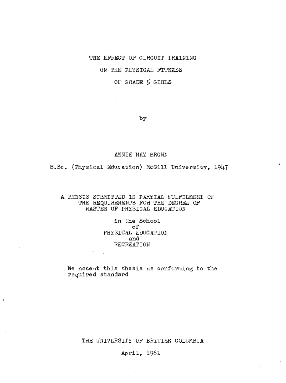 UBC 1961 A75 B7 E3 - UBC 1961 A75 B7 E3 - THE EFFECT OF C I R C U I T ...