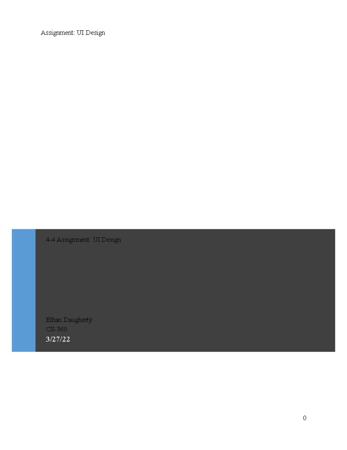 Ed Cs360 4 4 Assignment Ui Design 4 4 Assignment Ui Design Ethan Daugherty Cs 3 27